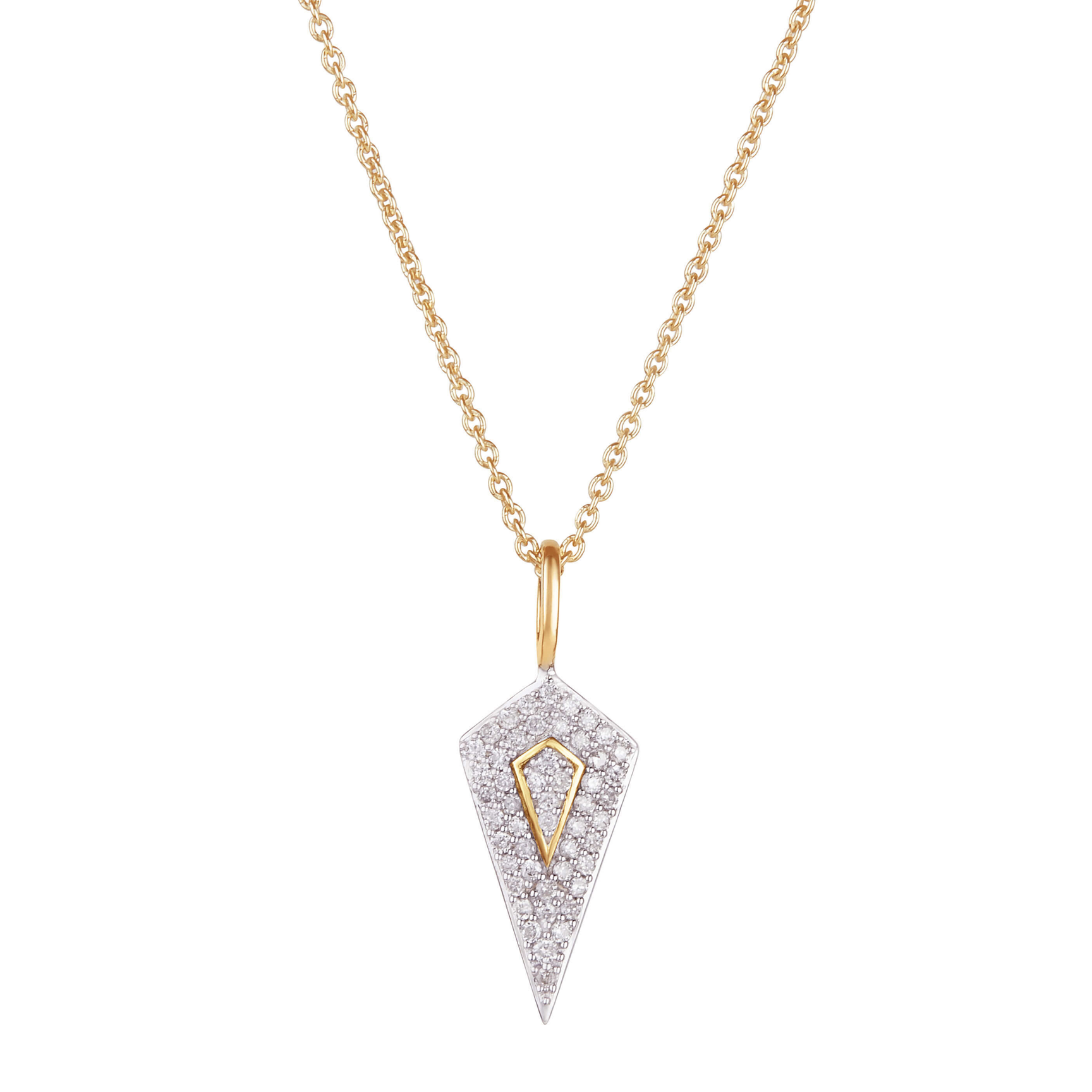 Diamond Rhombus Necklace 9k Gold – Zohreh V. Jewellery
