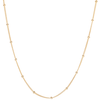 16" Stationed Bead Chain 9k Gold – Zohreh V. Jewellery